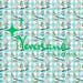Silly Goose Western Seamless Pattern: Turquoise Gingham (printable) - Etsy