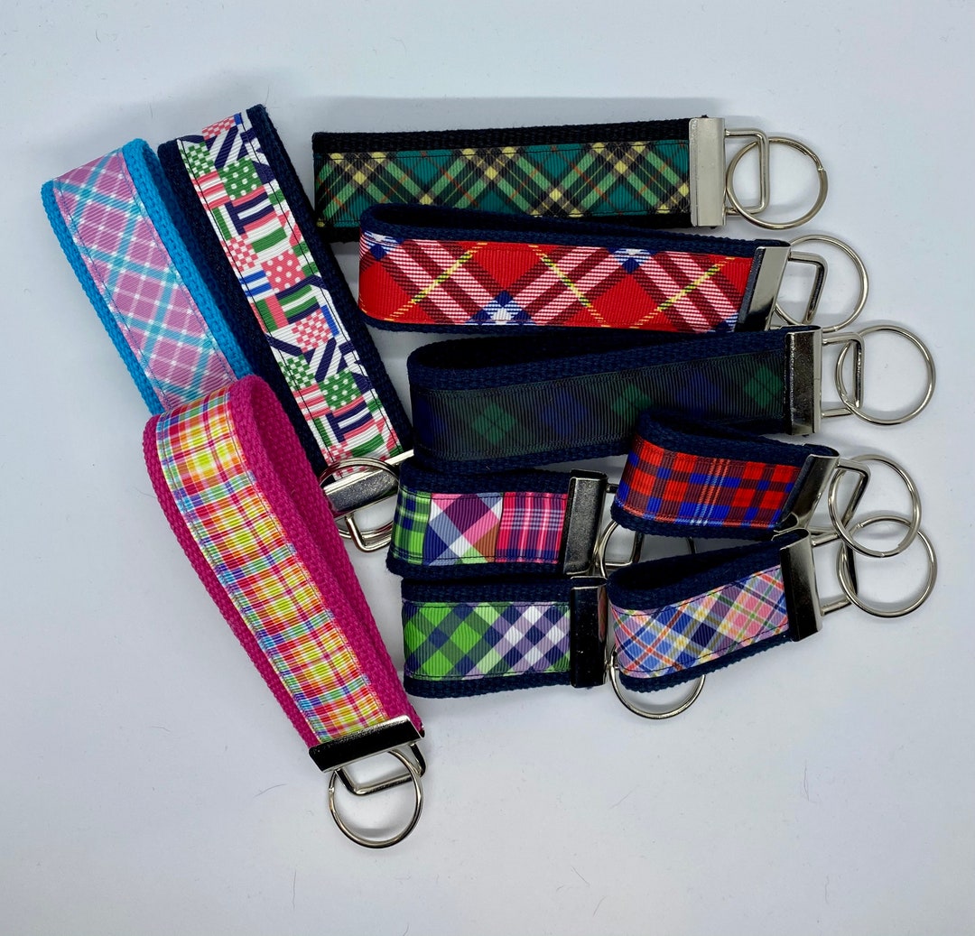 Plaid Keychains - Etsy