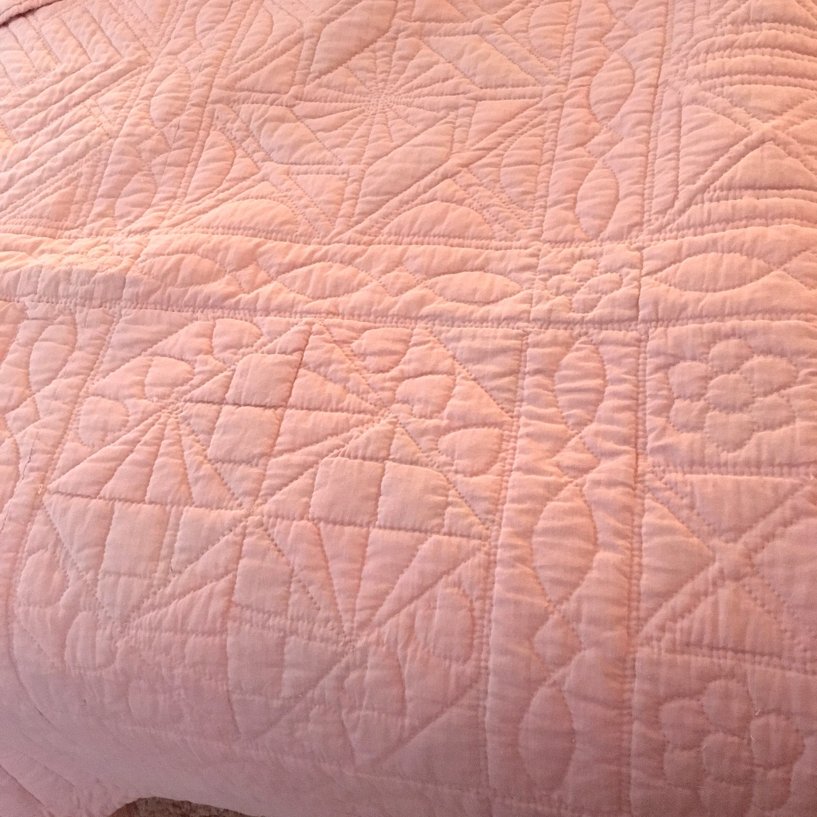 Navy Pink Sampler Quilt Hand Quilted 1988 Vintage Registered - Etsy