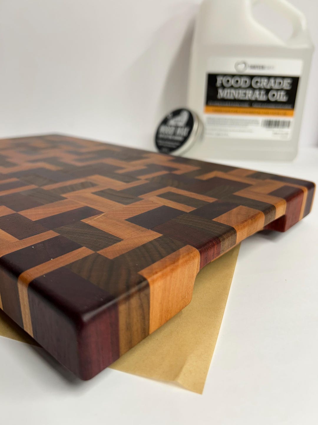 End Grain Cutting Board – Chaos Chaotic Pattern Chopping Board - Mixed ...