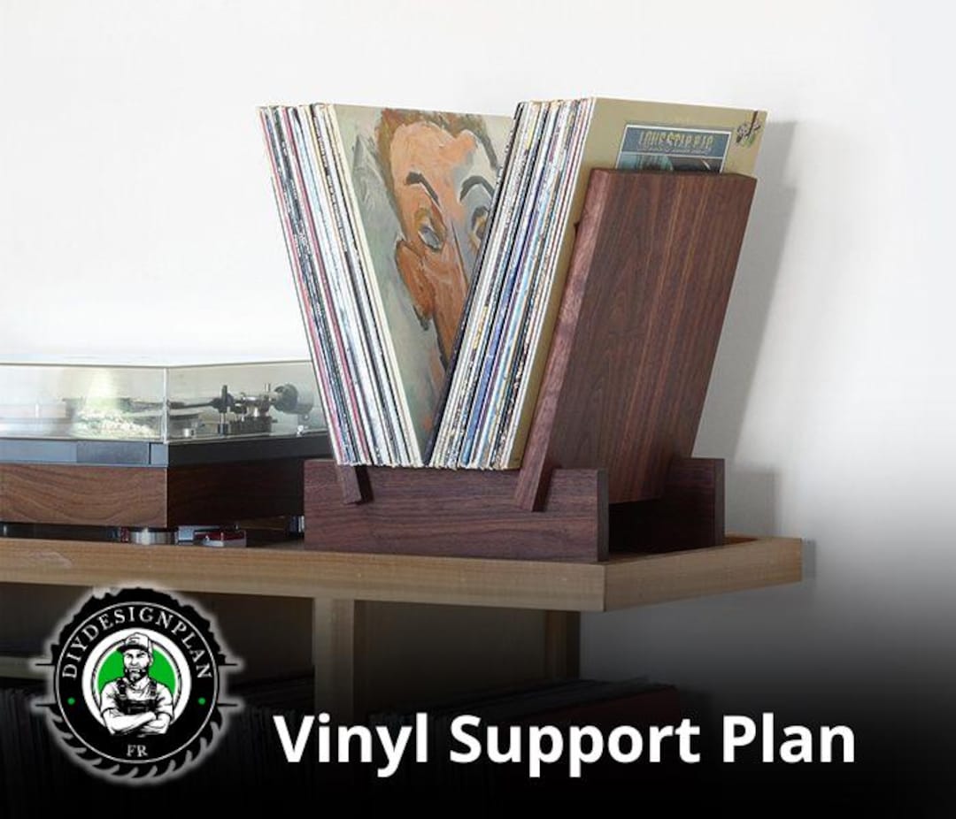 Vinyl Support Plan / Vinyl Storage DIY Plan / Wooden Record Holder ...