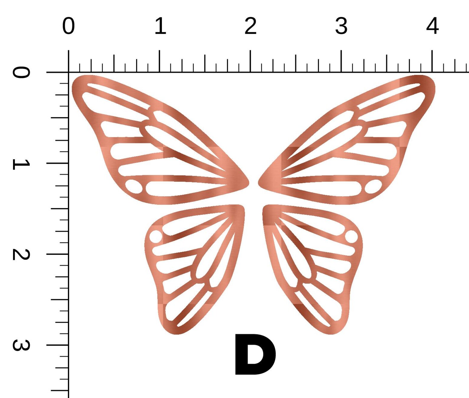 Copper Foil Butterfly Wing Overlays for Stained Glass, Glass Fusing ...