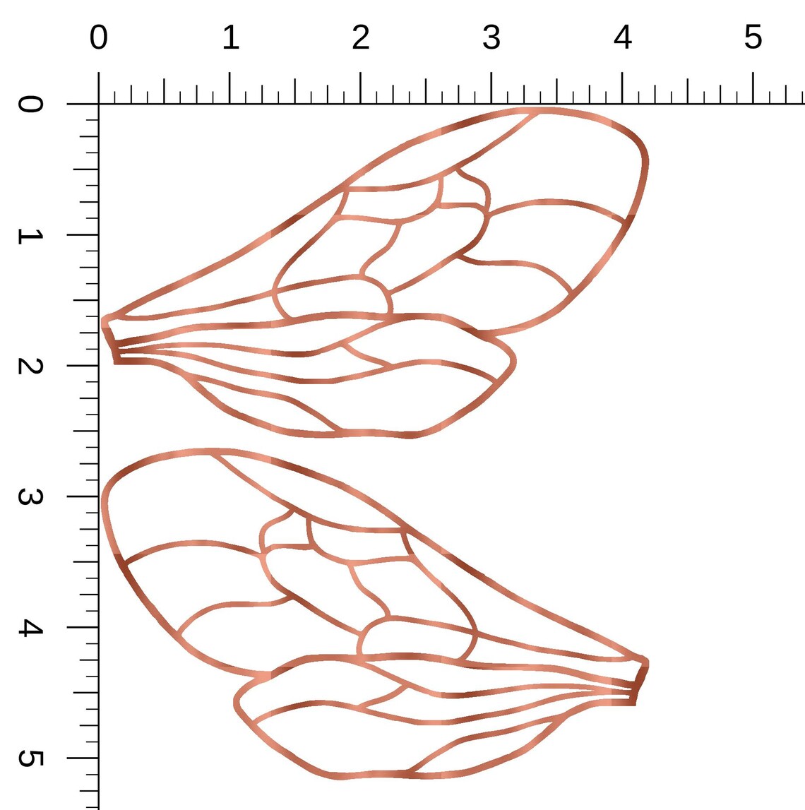 Copper Foil Bee Wing Overlays for Stained Glass, Glass Fusing, Resin ...