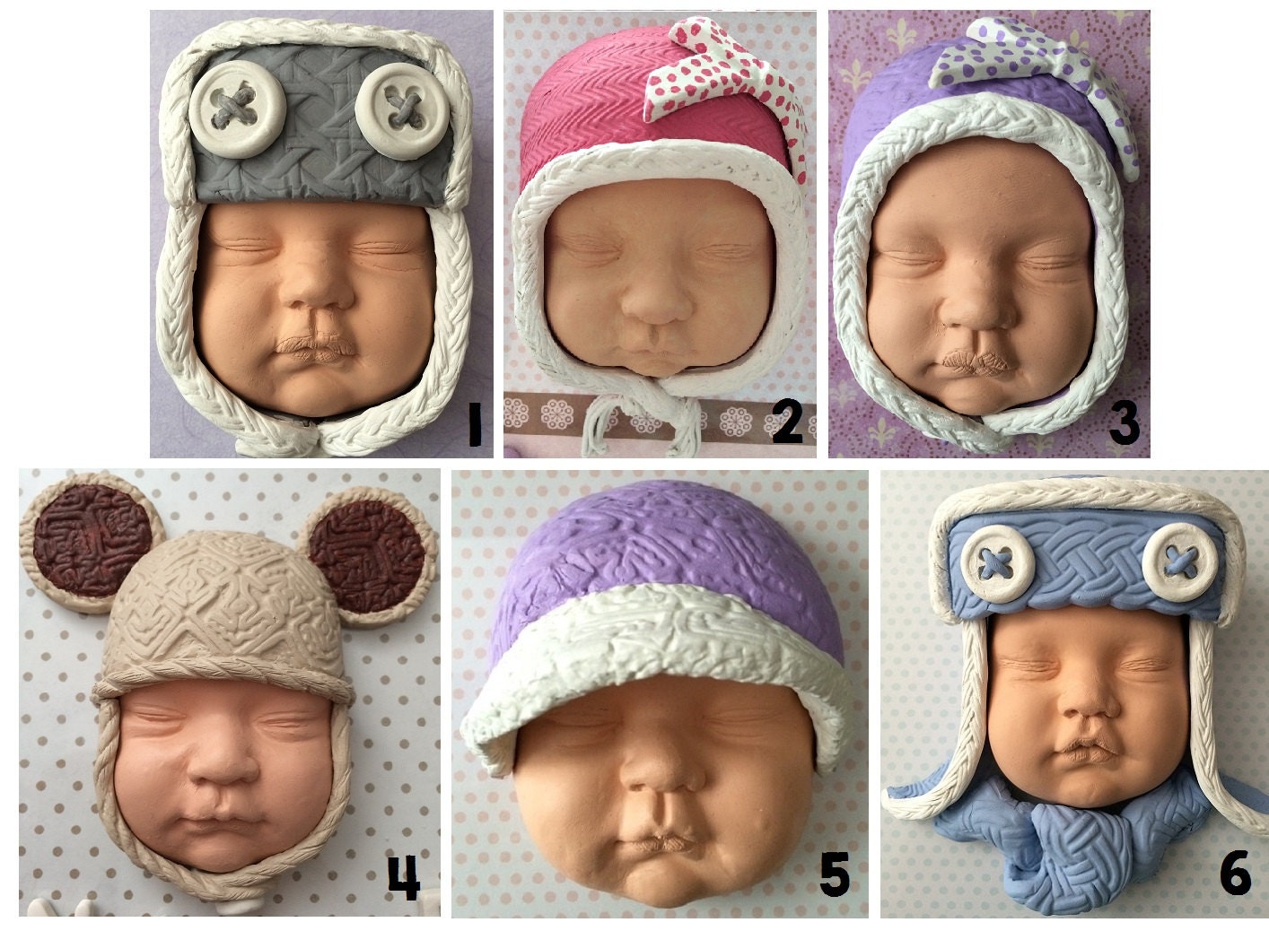 3D Sleeping Baby Face Frame (style 2) - Etsy
