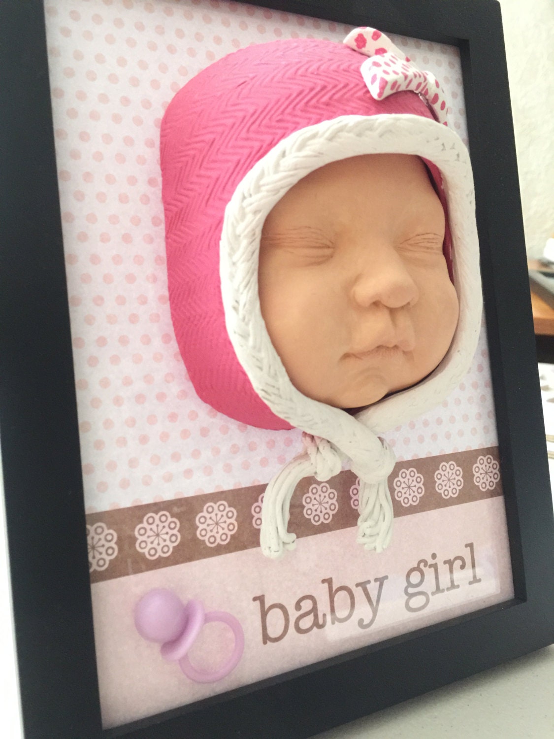 3D Sleeping Baby Face Frame (style 2) - Etsy