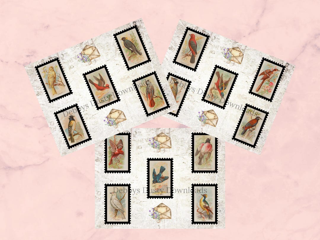 Vintage Bird Ephemera Printables Set 1– Junk Journal Pages, Printable ...