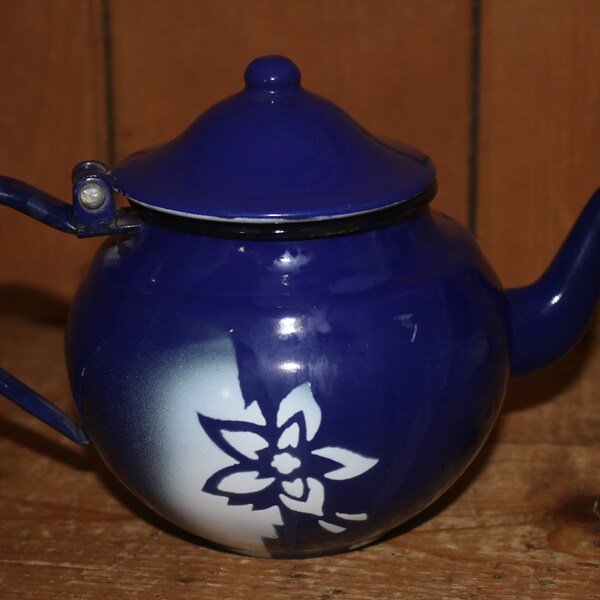Enamelware Teapot - Etsy
