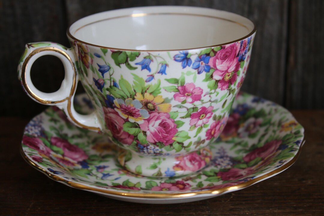 Chintz Royal Winton Cup and Saucer Summertime England Floral 2 - Etsy