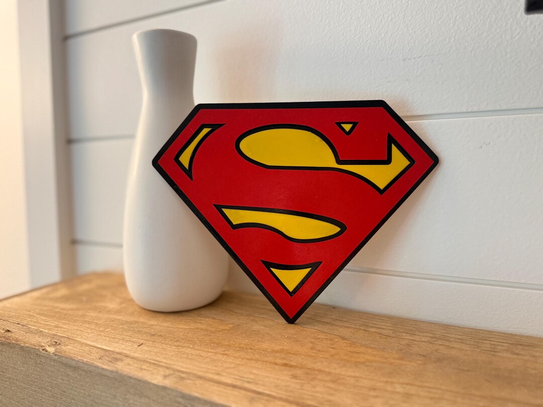 Superman Logo Wall Art - Etsy