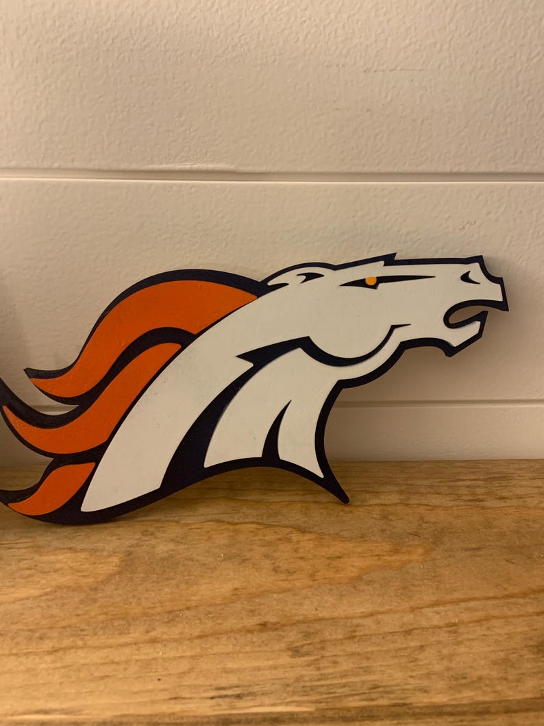 Denver Broncos Logo Wall Art - Etsy