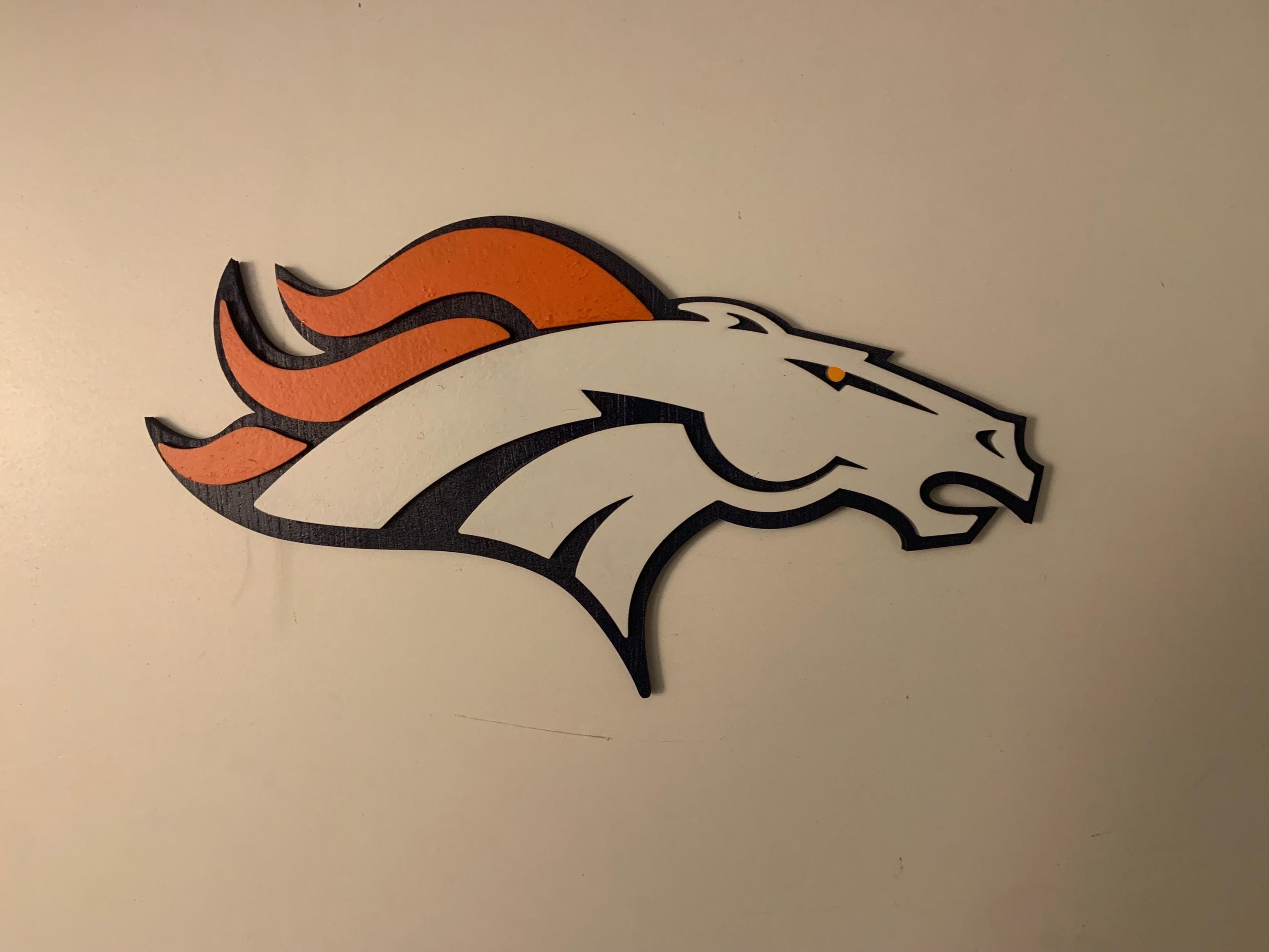 Denver Broncos Logo Wall Art - Etsy