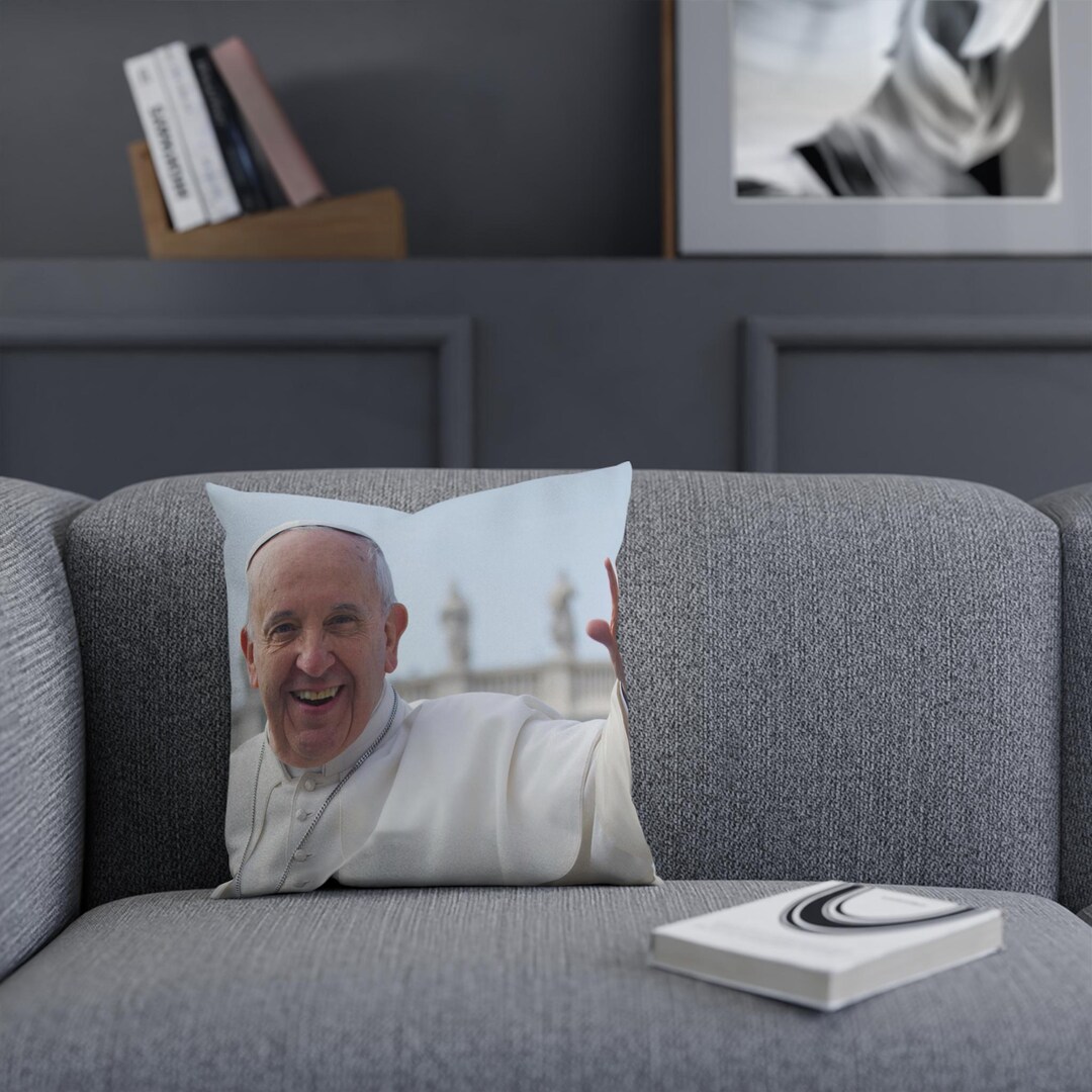 Inspirational Pope Francis Cushion, Religious Home Decor, Inspirational ...