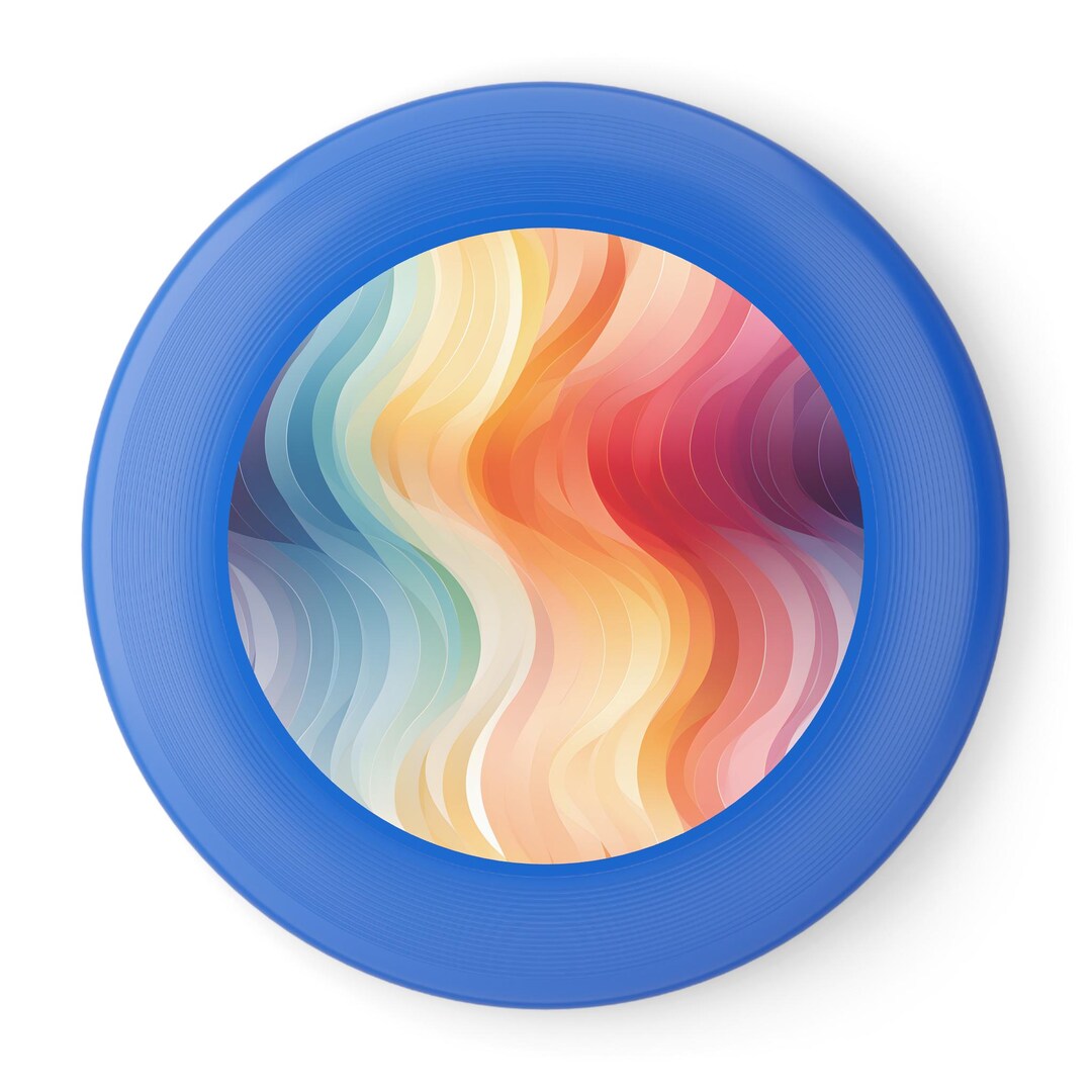 Wham-o Frisbee: Rainbow Wave Art, Beach & Dog Game - Etsy