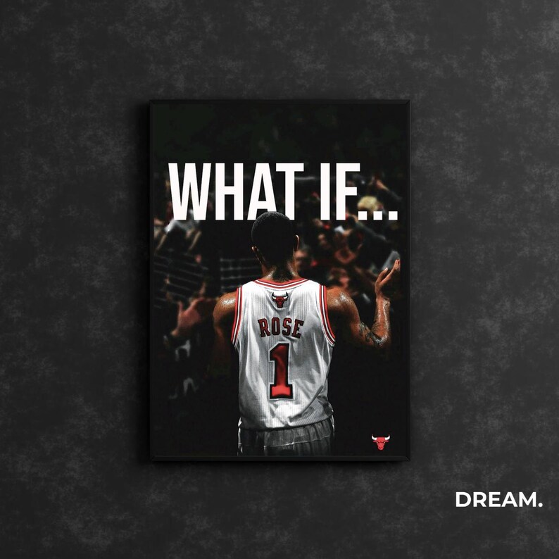 Derrick Rose Poster - "what If..." Inspirational Art Print | Basketball ...