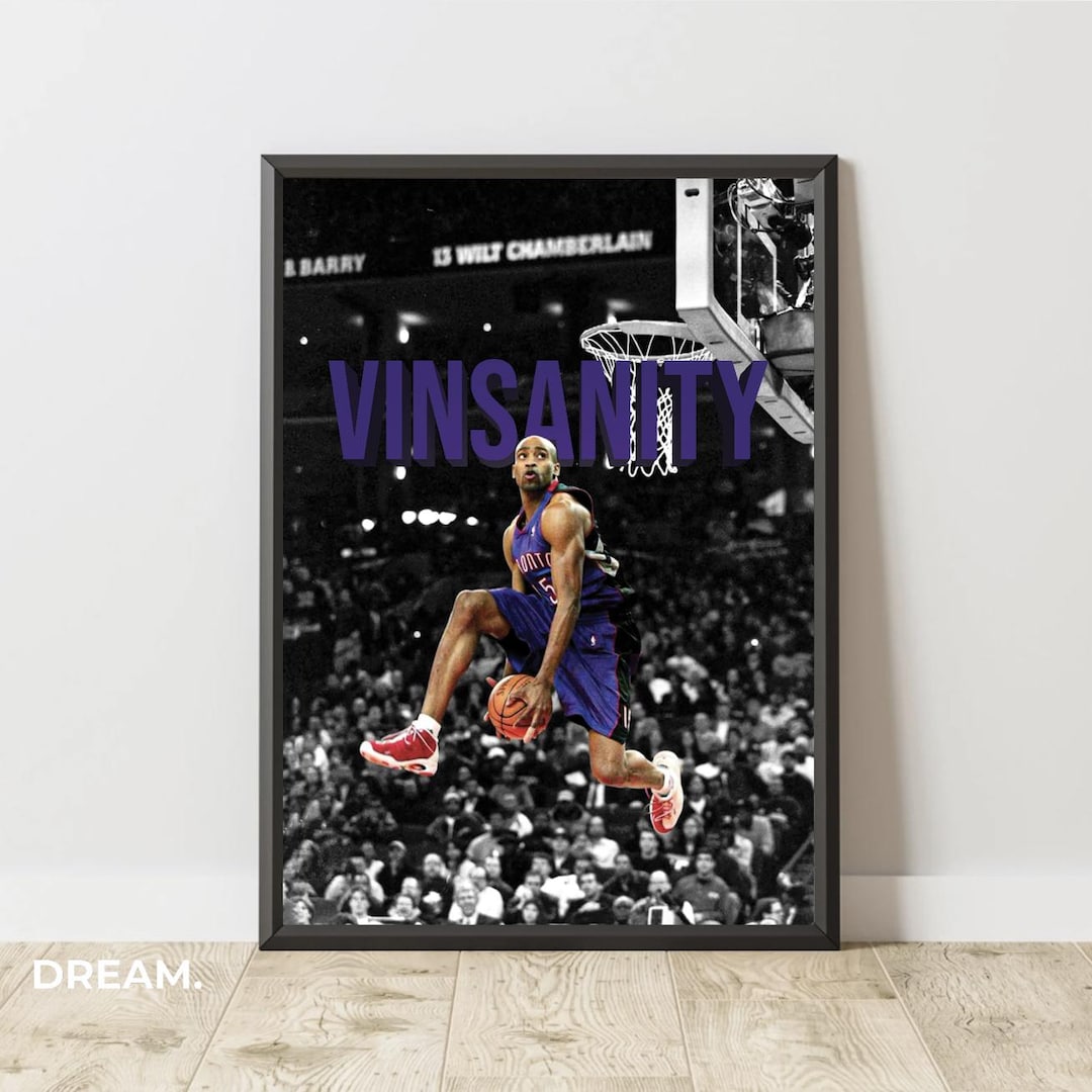 Vinsanity Poster NBA – Vince Carter Dunk Wall Art, Printable Basketball ...