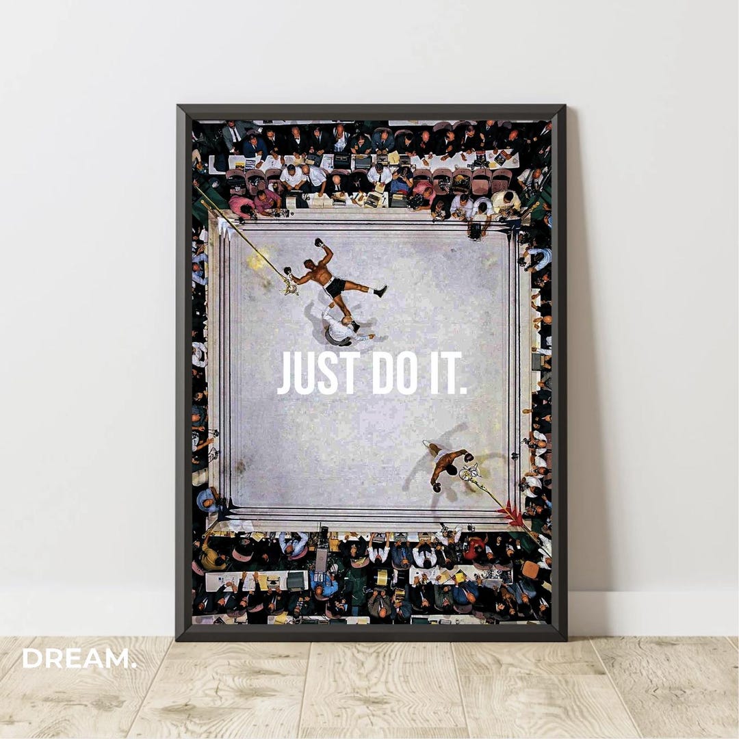 Boxing Motivational Poster - "just Do It" - Inspirational Wall Art ...
