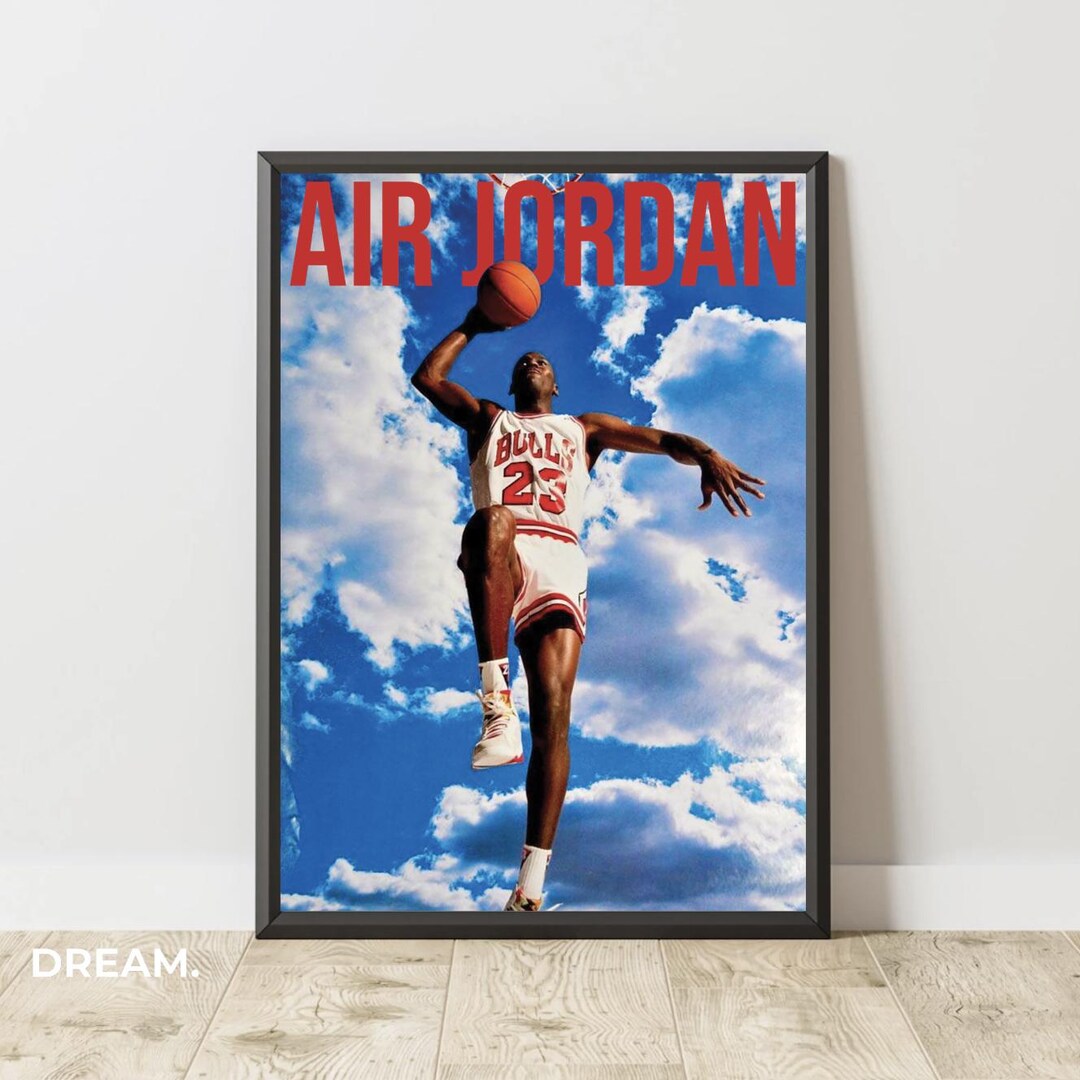Air Jordan Poster – Michael Jordan Dunk Motivational Print | Basketball ...