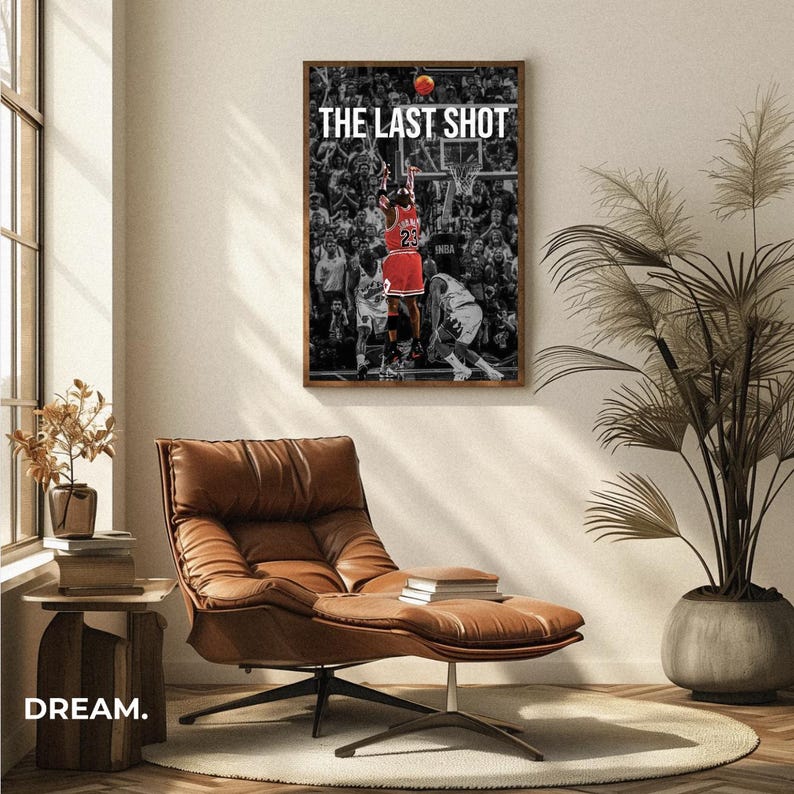 Michael Jordan the Last Shot Poster – Iconic Basketball Wall Art ...