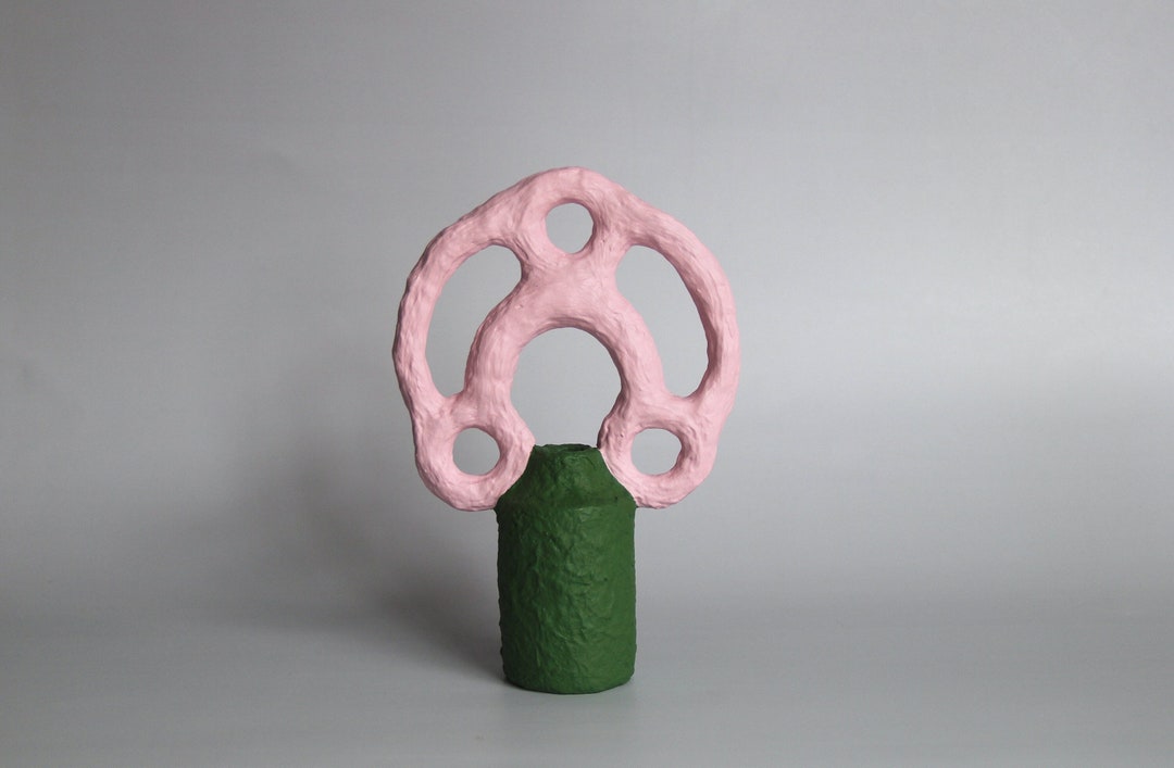 Paper Sculptural Vase / Paper Pulp Vessel / Sustainable Art ...