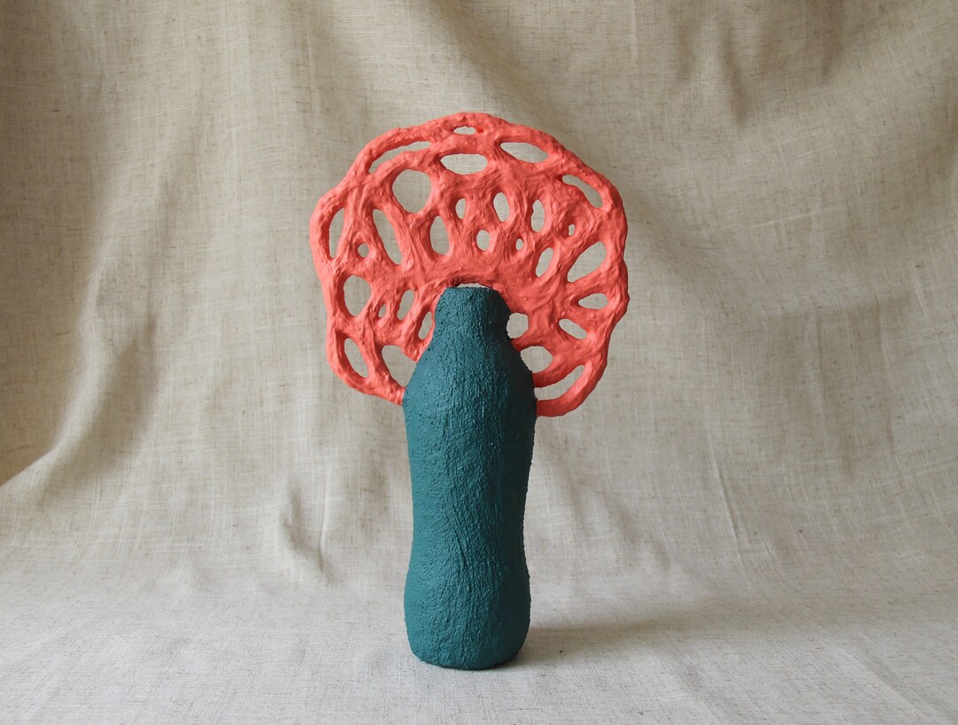 Paper Sculptural Vase / Paper Pulp Vessel / Sustainable Art ...