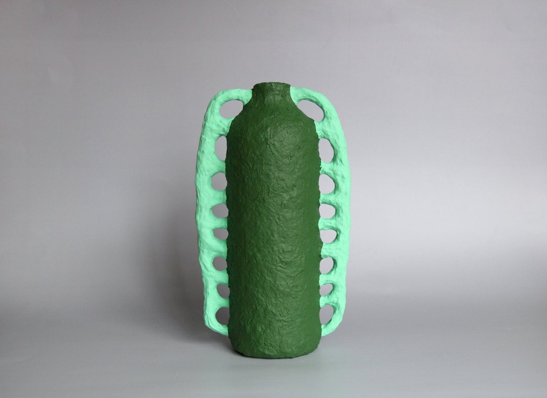 Paper Sculptural Vase / Paper Pulp Vessel / Sustainable Art ...