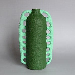 Paper Sculptural Vase / Paper Pulp Vessel / Sustainable Art ...
