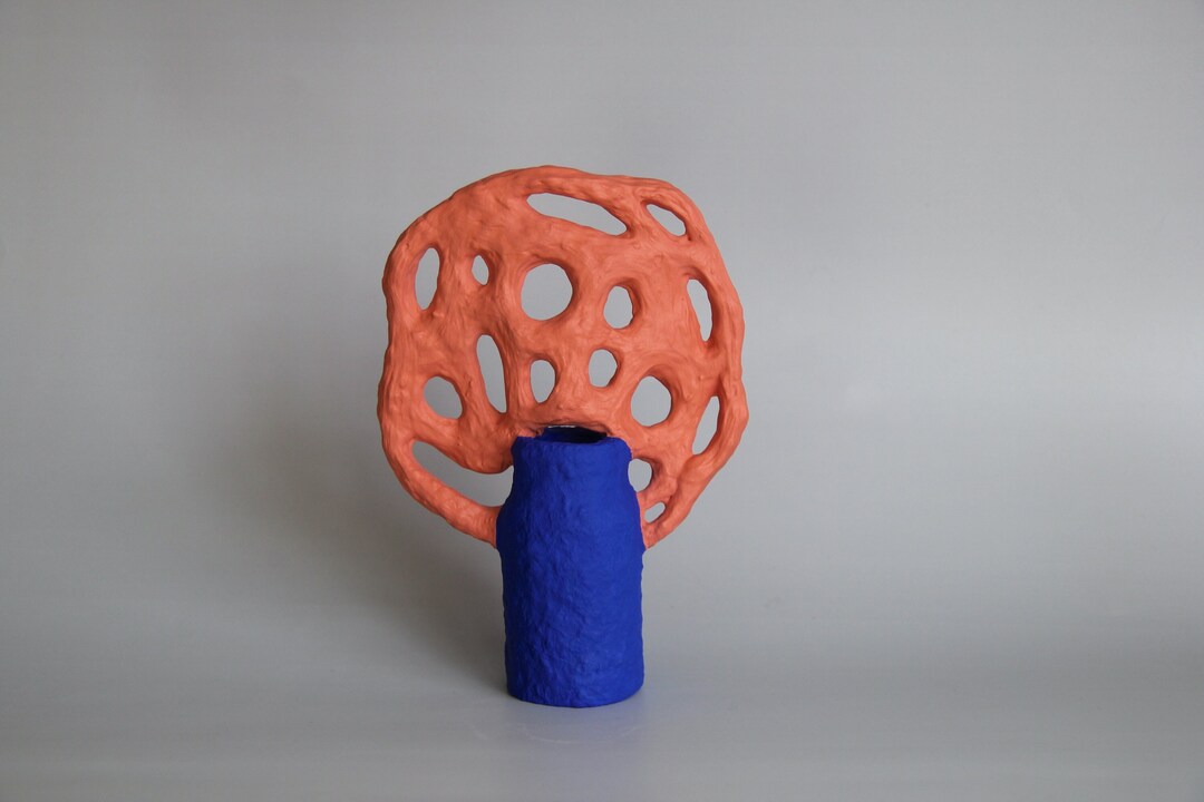 Paper Sculptural Vase / Paper Pulp Vessel / Sustainable Art ...