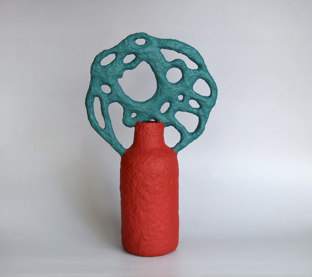 Paper Sculptural Vase / Paper Pulp Vessel / Sustainable Art ...