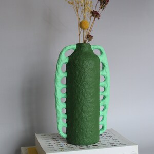 Paper Sculptural Vase / Paper Pulp Vessel / Sustainable Art ...