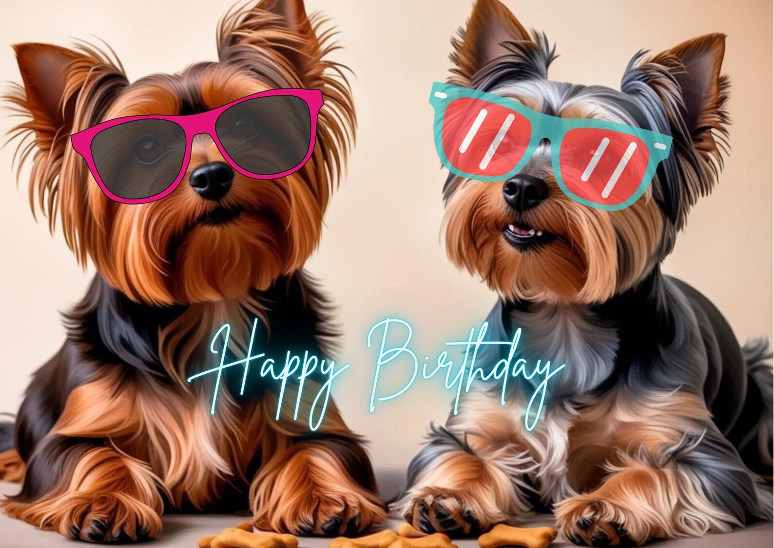 Printable Yorkie Birthday Card/funky Yorkie Birthday Card/downloadable ...