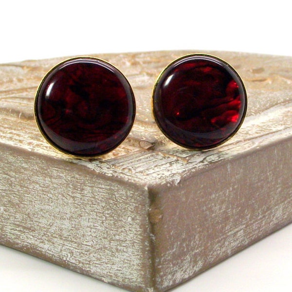 Red Cufflinks - Etsy