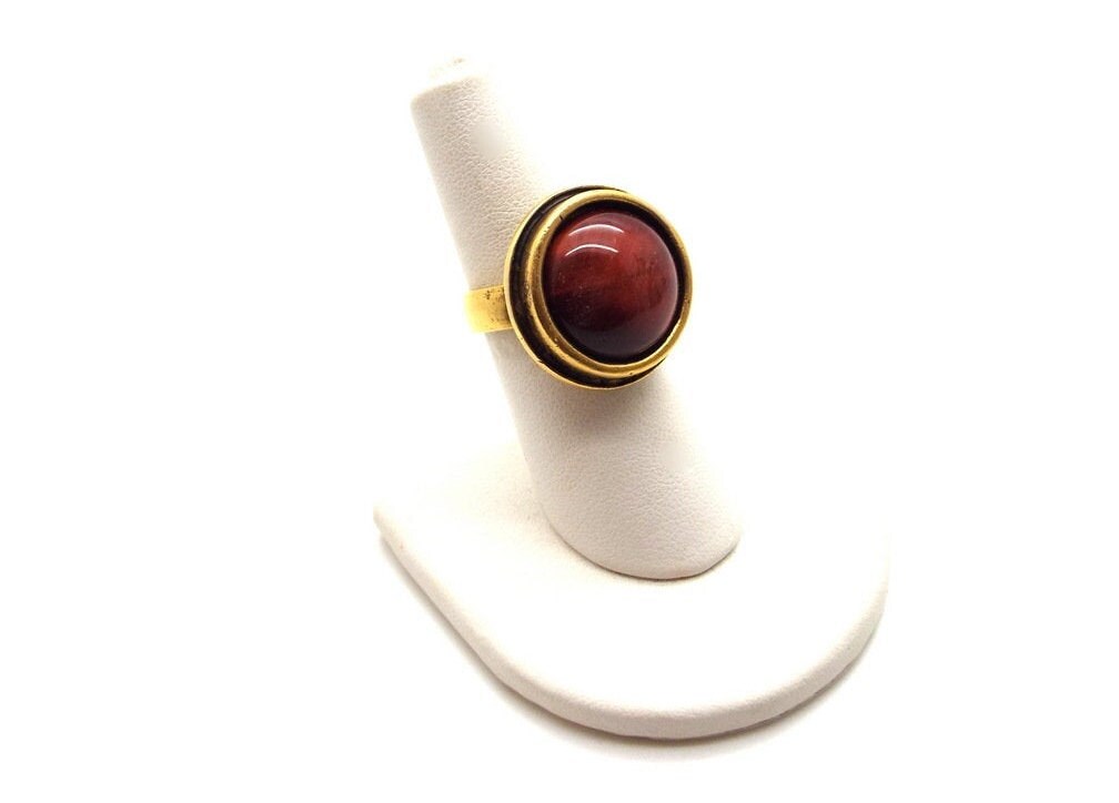 Red Ring – Red Tigers Eye Ring – the Black Cherry Bomb Ring – Red ...