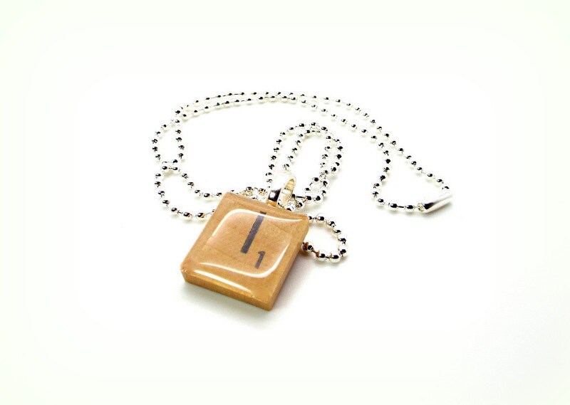 Scrabble Tile Necklace - Personalized Jewelry - Letter of Your Choice ...