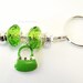 Green Key Chain Green Crystal Key Ring With Cute Green Handbag Charm - Etsy