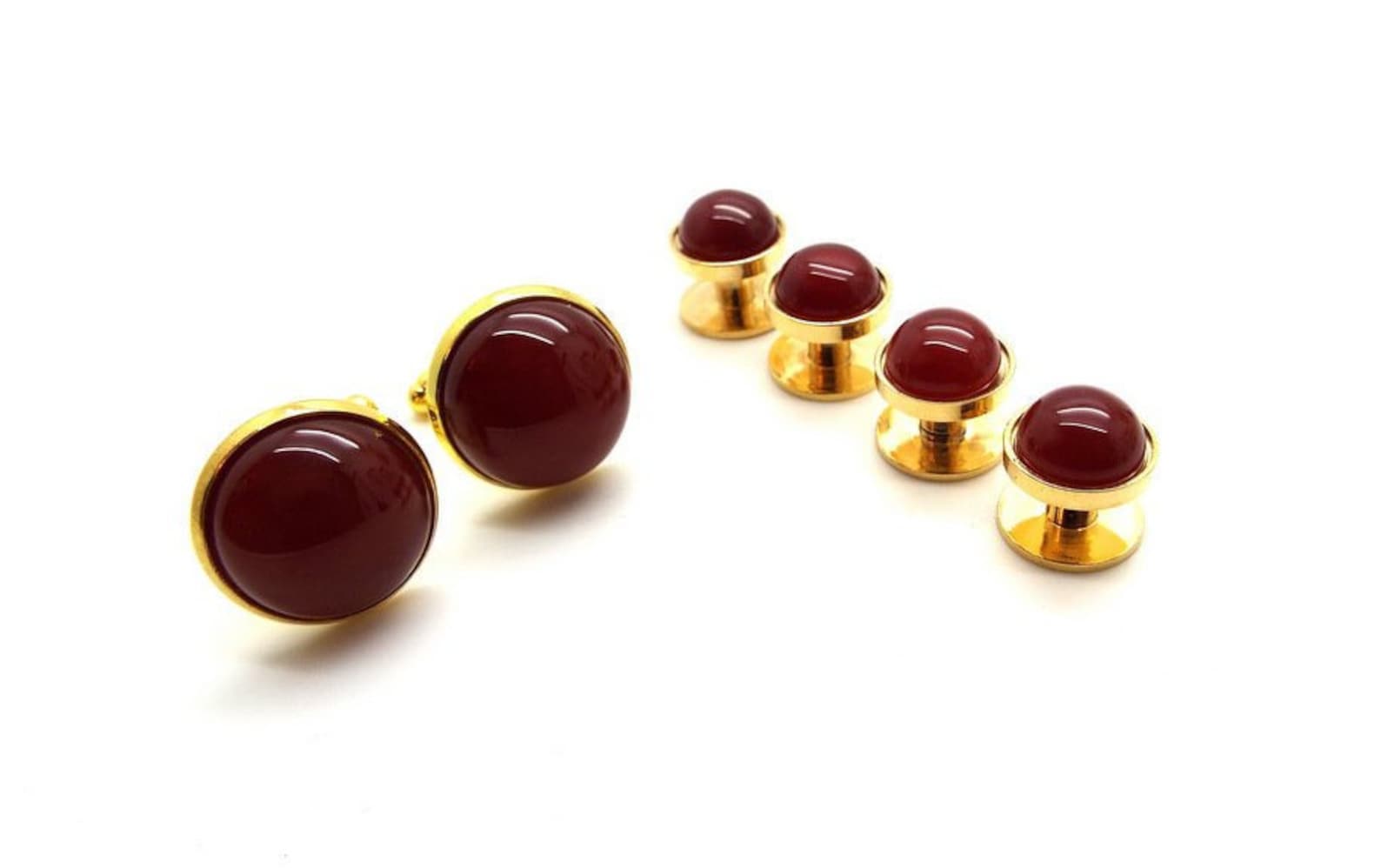 Red Cufflinks - Spicy Red Carnelian Cufflinks – Red Carnelian Cufflinks ...
