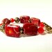 Red Bracelet Red Variscite and Jade Bracelet Orange Red - Etsy