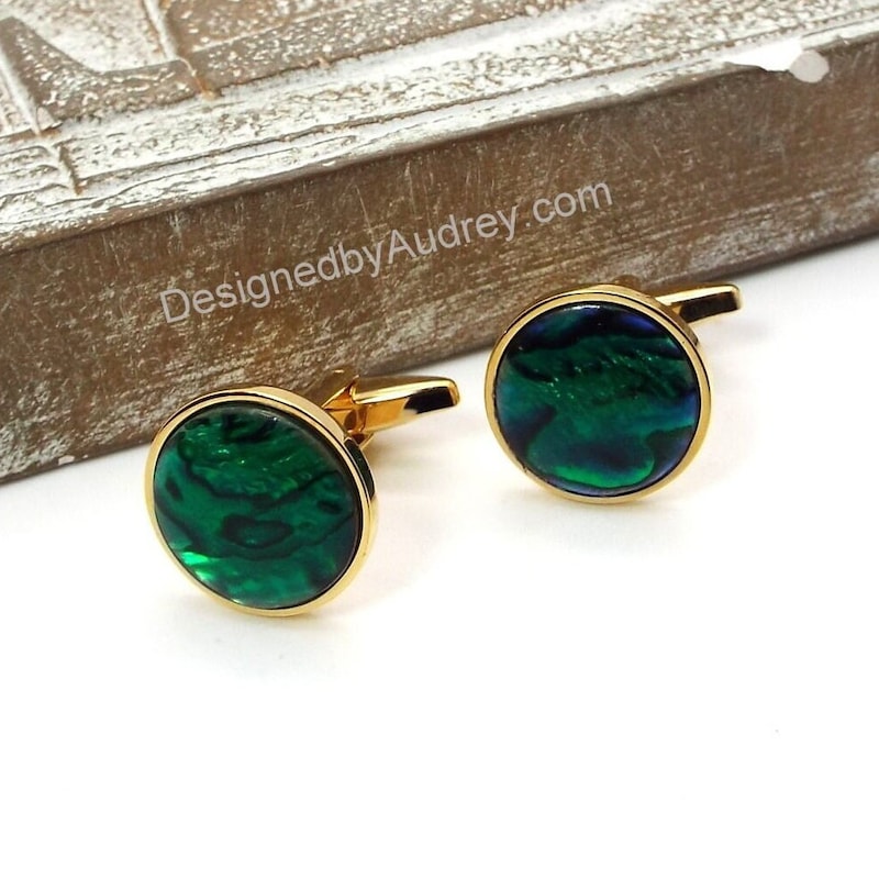 Green Cufflinks - Etsy