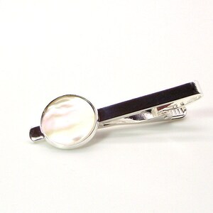 White Tie Clip White Mother of Pearl Tie Clip White Pearl - Etsy