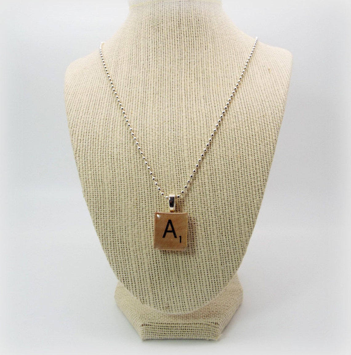 Scrabble Tile Necklace - Personalized Jewelry - Letter of Your Choice ...