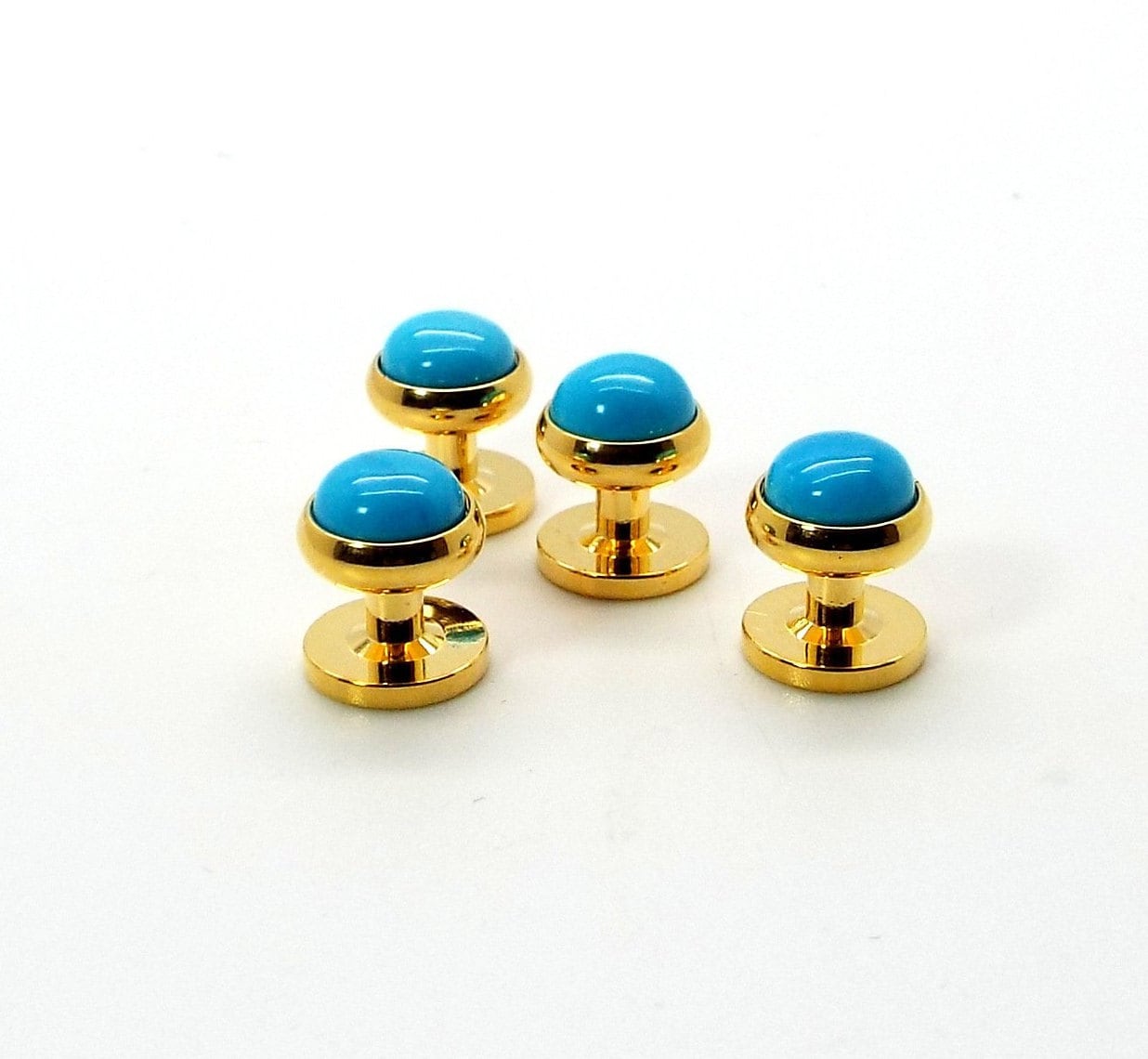 Blue Tuxedo Shirt Studs - Turquoise Blue Howlite Tuxedo Shirt Studs - Etsy