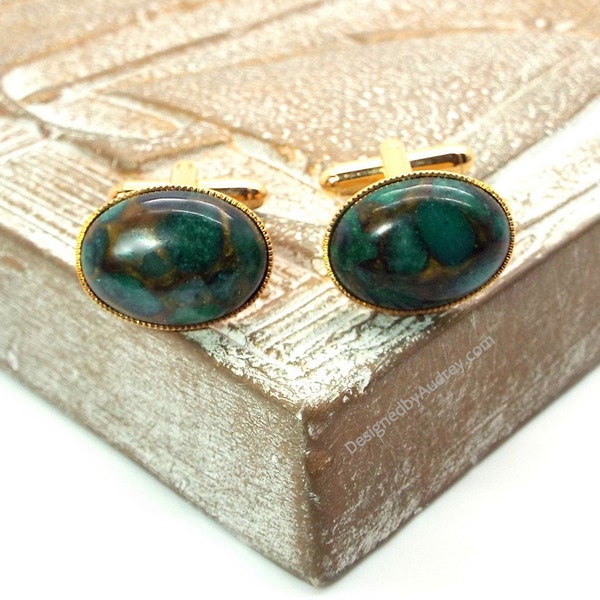Green Cufflinks - Etsy