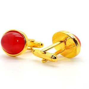 Red Cufflinks - Red River Jade Cufflinks – Red Jade Cufflinks – Red ...