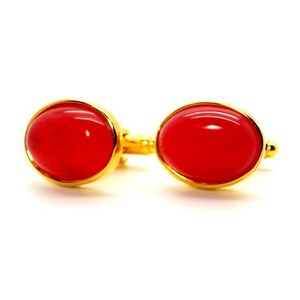 Red Cufflinks - Red River Jade Cufflinks – Red Jade Cufflinks – Red ...