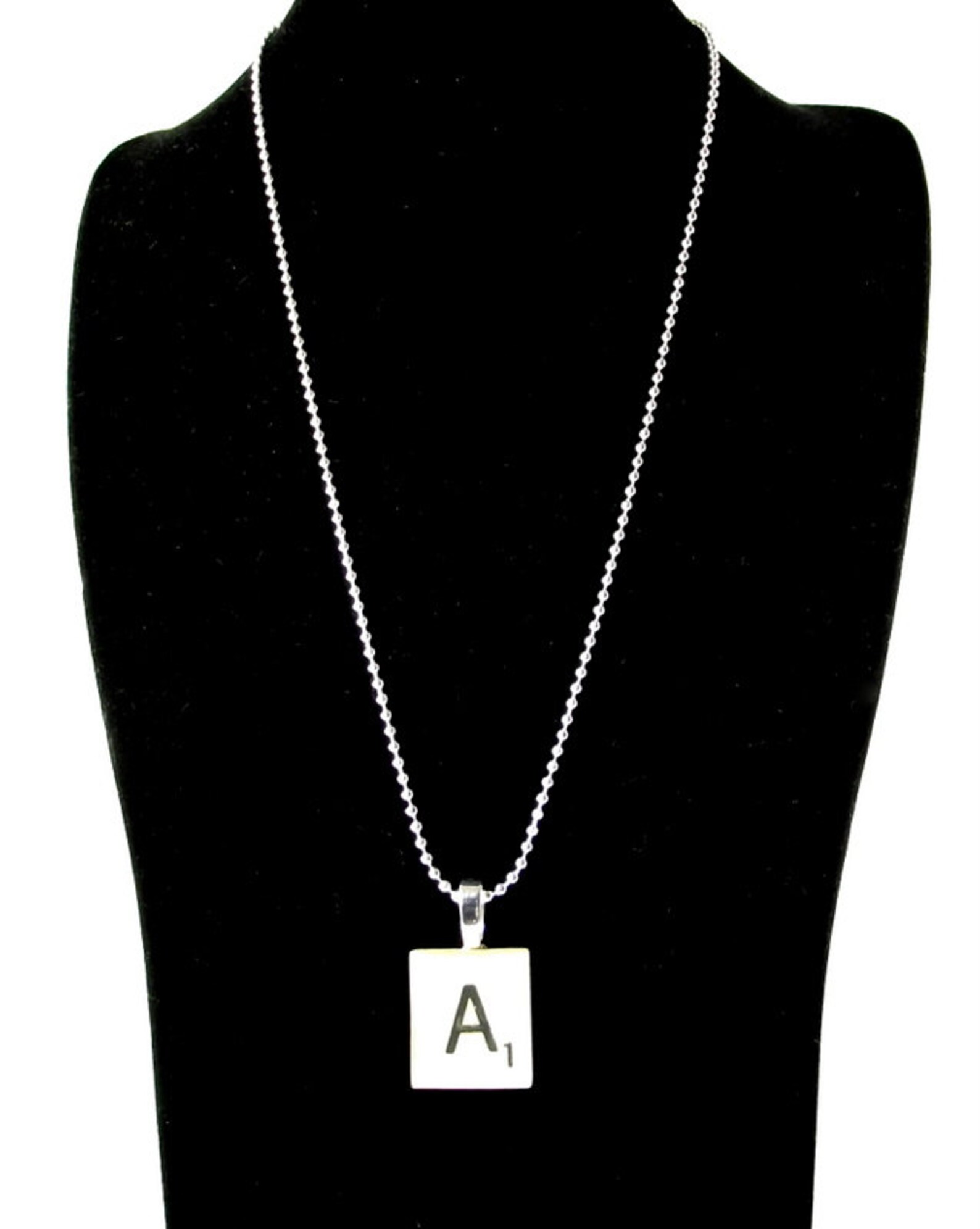 Scrabble Tile Necklace - Wood Letter Tile Necklaces - Initial Tile ...