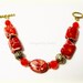 Red Bracelet Red Variscite and Jade Bracelet Orange Red - Etsy