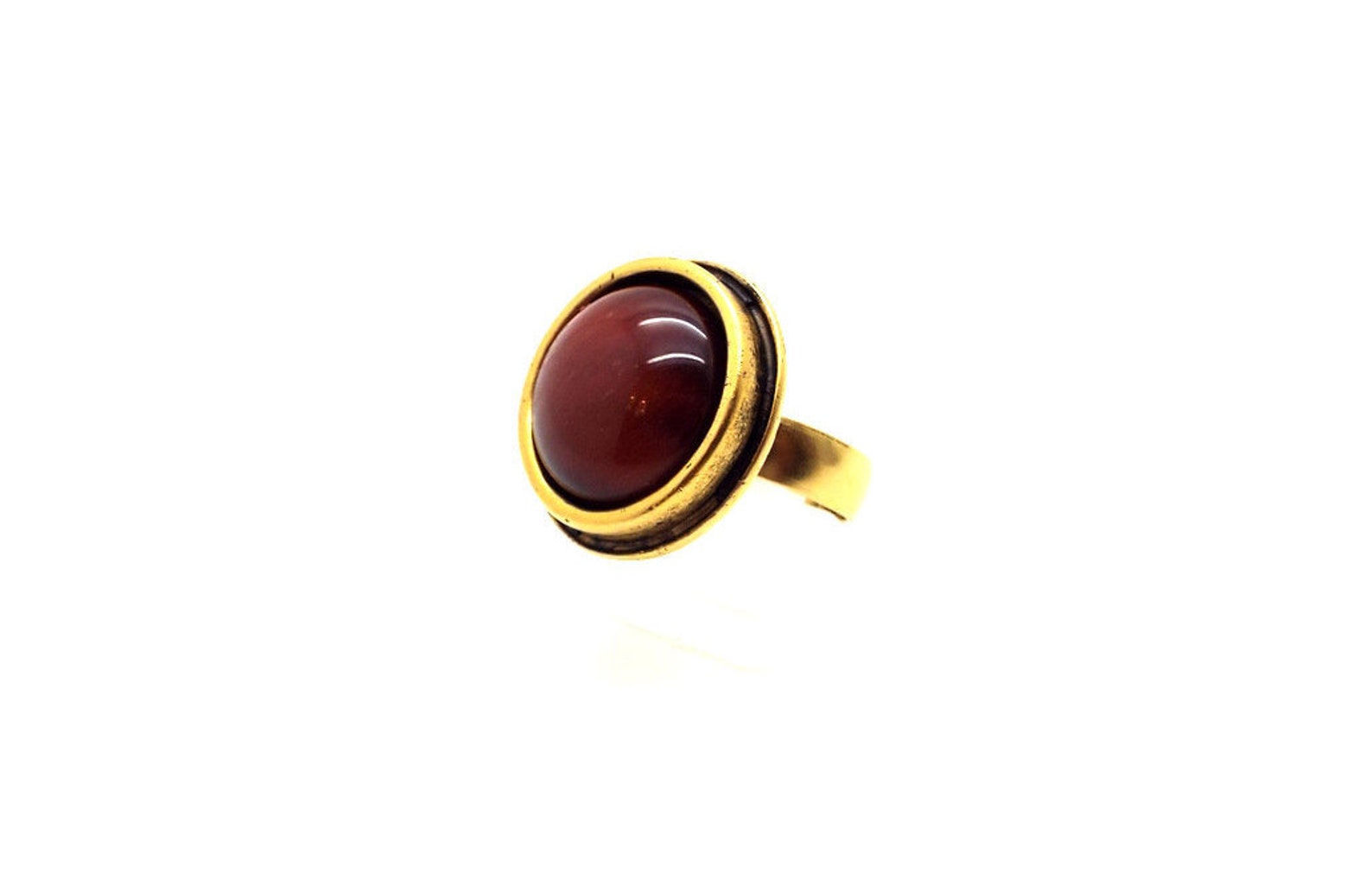 Red Ring – Red Tigers Eye Ring – the Black Cherry Bomb Ring – Red ...