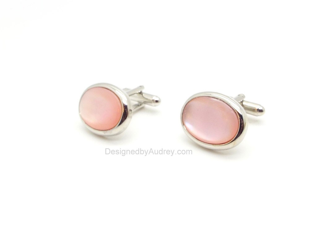 Pink Cufflinks – Pink Pearl Cufflinks - Pink Mussel Cufflinks - in the ...