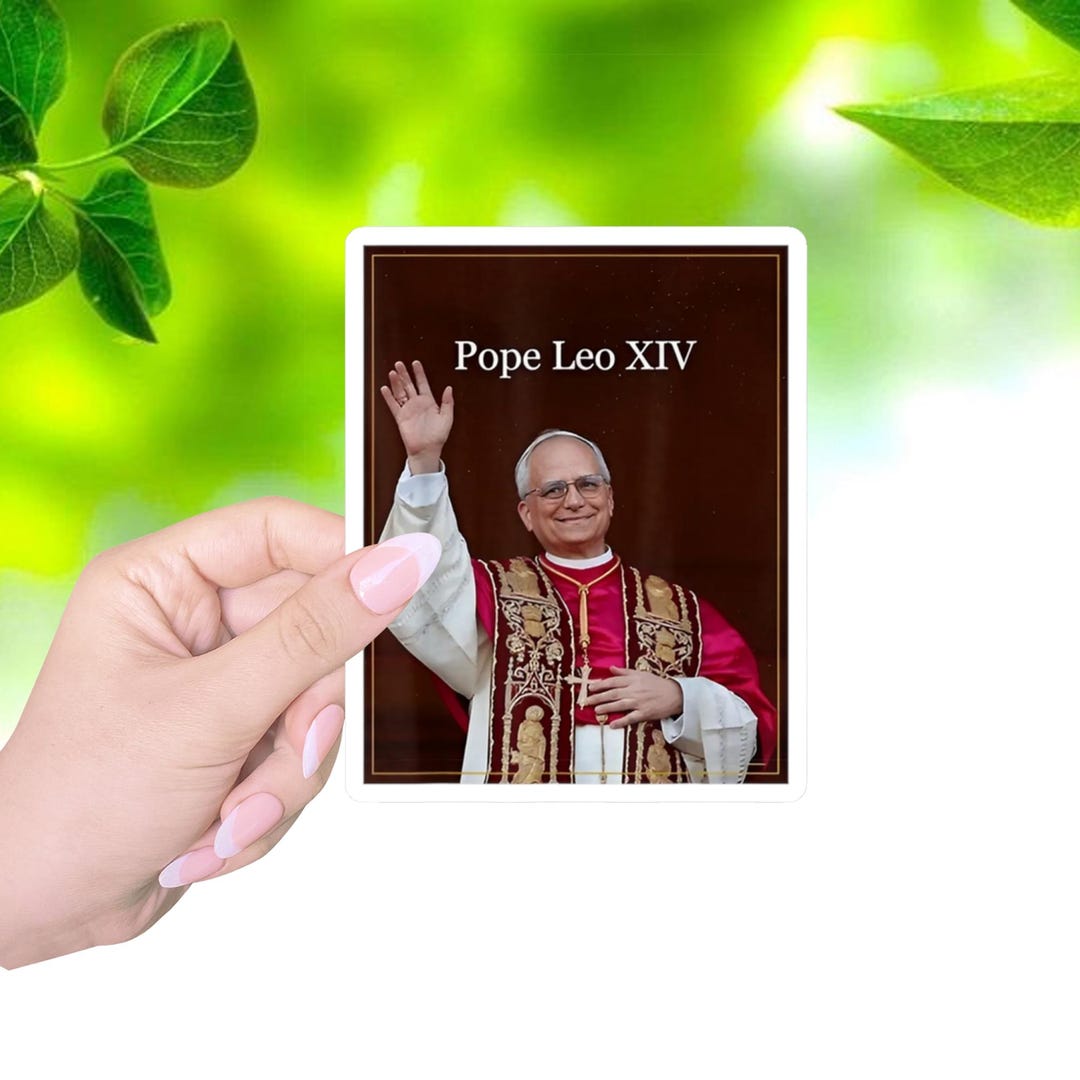 Pope Leo XIV Catholic Sticker – Pope Kiss-cut Midwestern Faith Decal ...