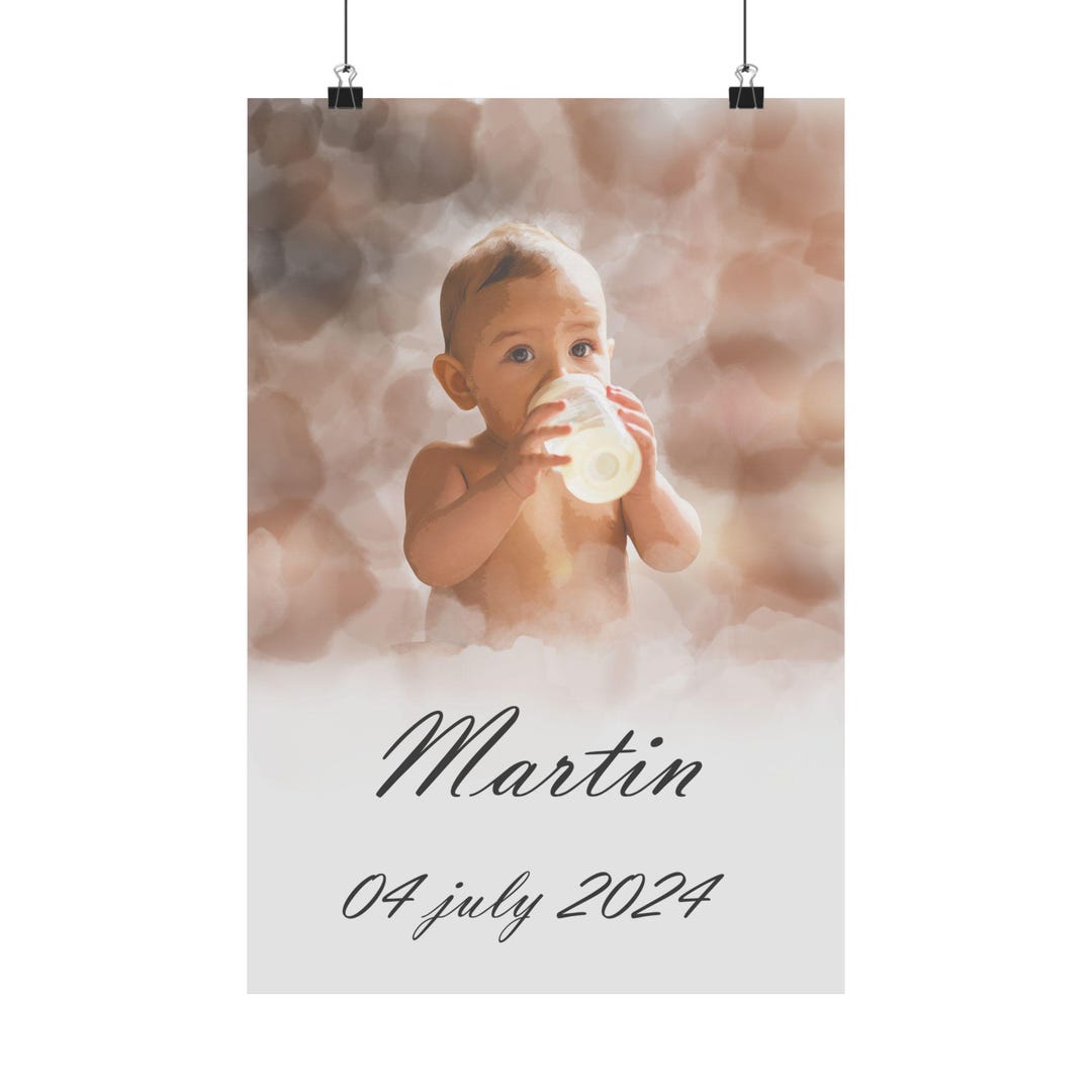 Personalized Baby Milestone Poster, Cute Nursery Decor, Custom Infant ...