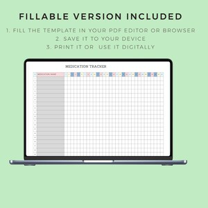 Editable Medication & Supplement Tracker: A4, Letter Size (PDF Download) - Etsy